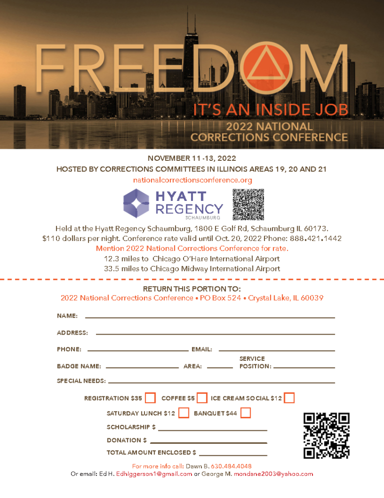 2022 National Corrections Conference (In Person or Zoom) – Alcoholics ...